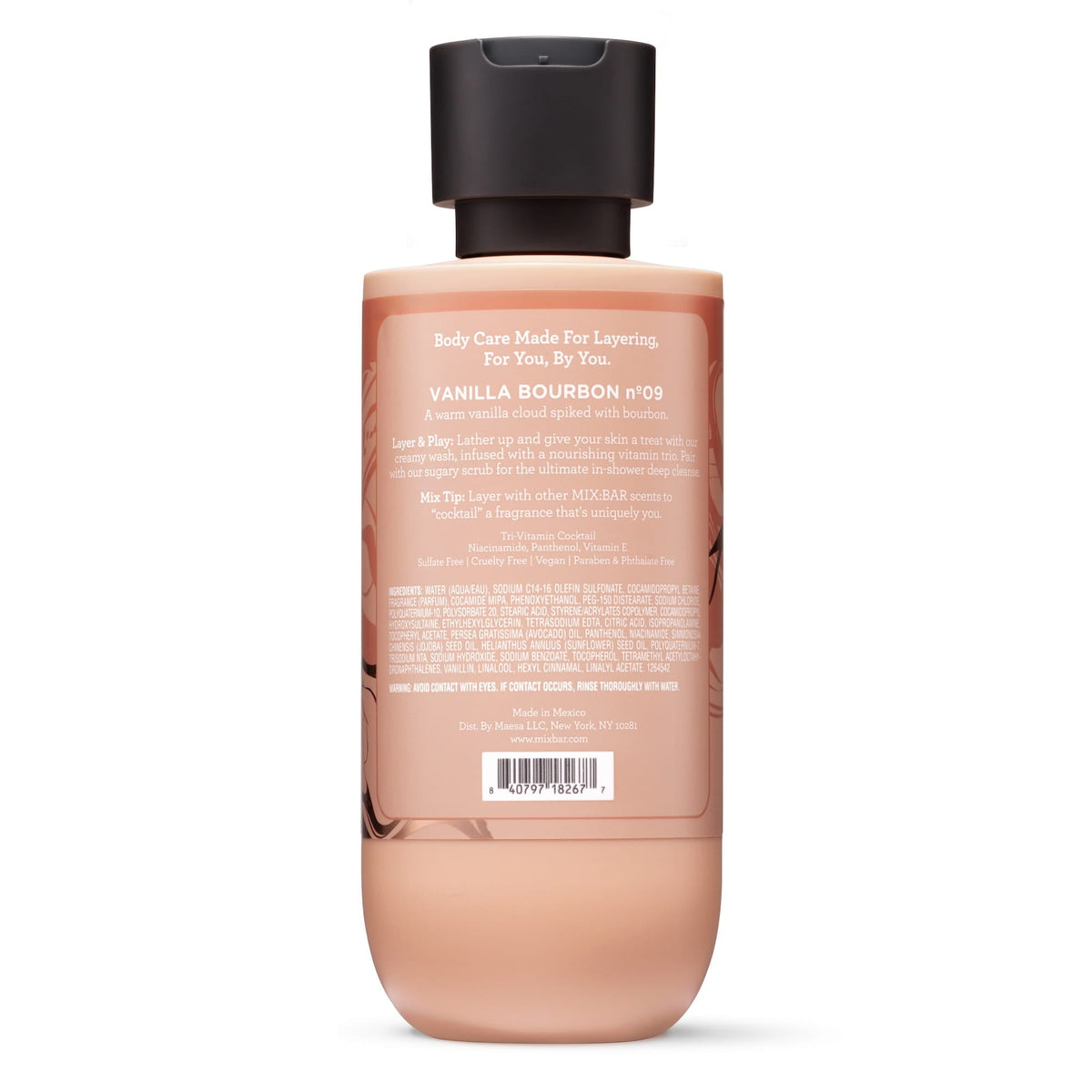 Vanilla Bourbon Creamy Body Wash – Mix:Bar